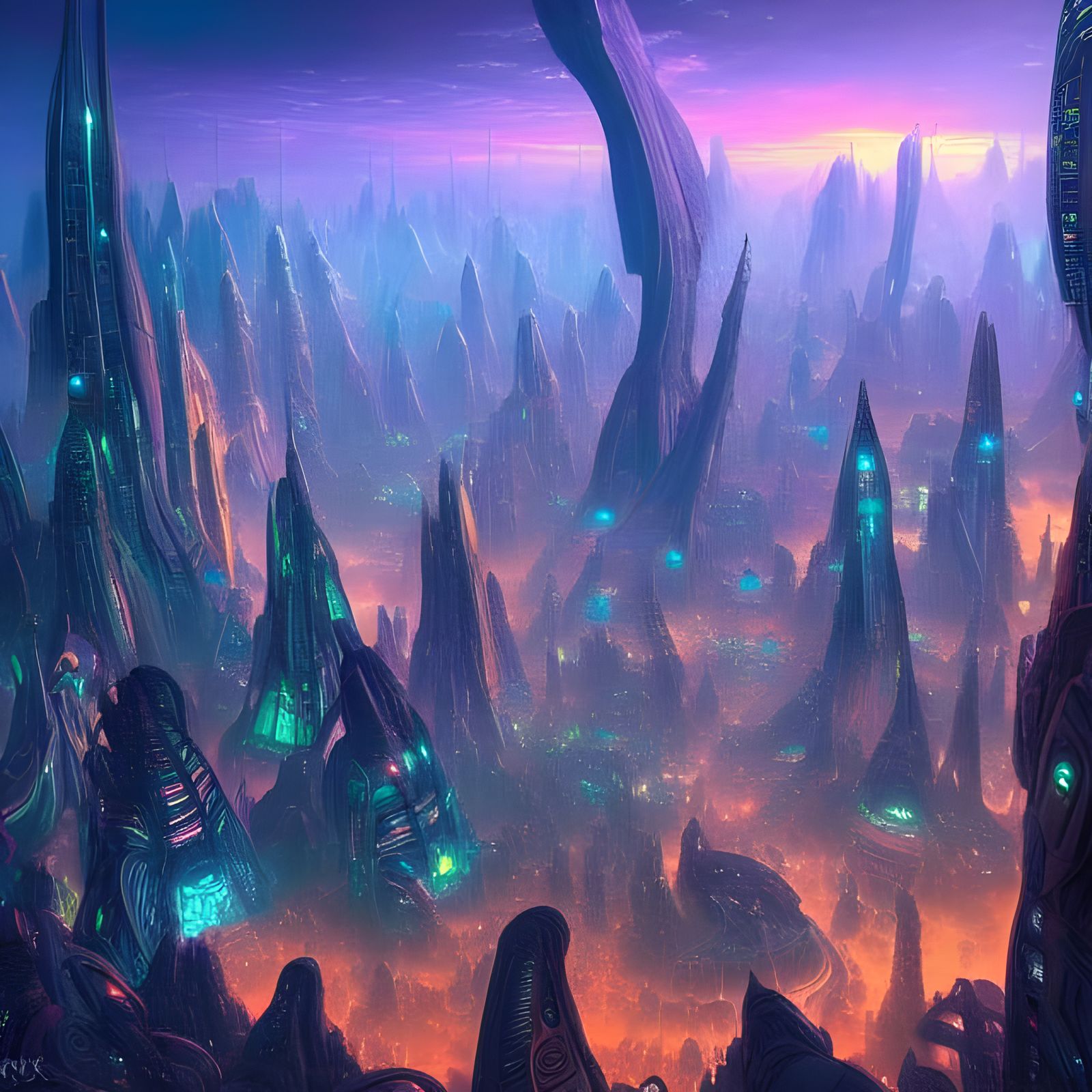 Incredible city on a different planet - AI Generated Artwork ...