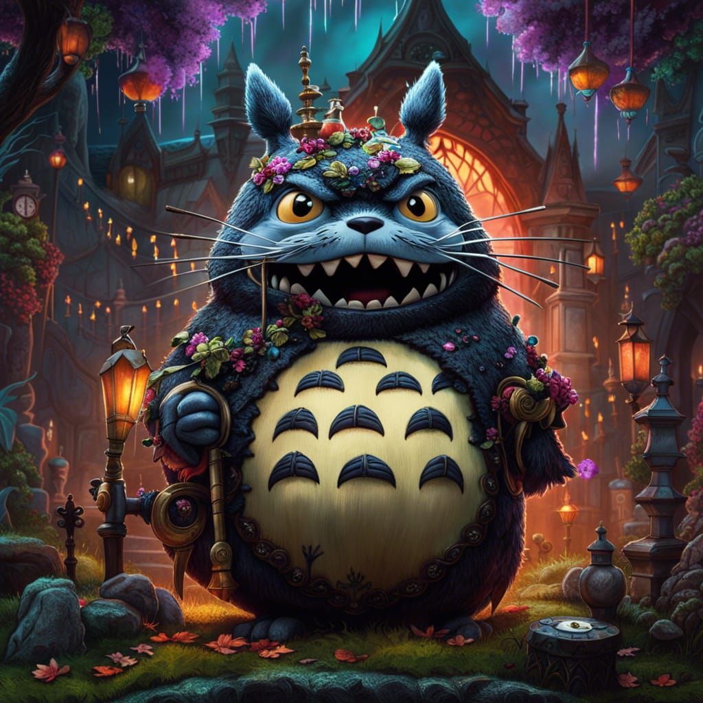 Totoro The Evil - AI Generated Artwork - NightCafe Creator