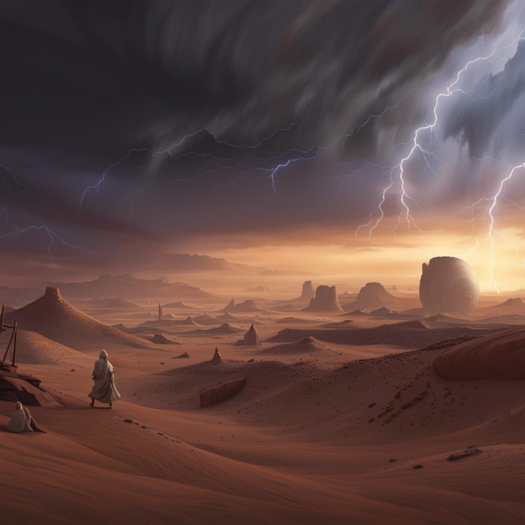 Dusk on Tatooine - AI Generated Artwork - NightCafe Creator