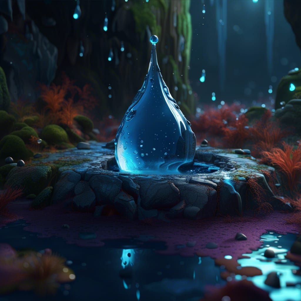 water drop - AI Generated Artwork - NightCafe Creator