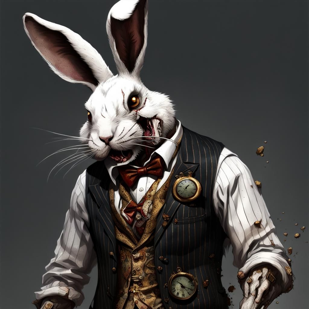 The late White Rabbit - AI Generated Artwork - NightCafe Creator