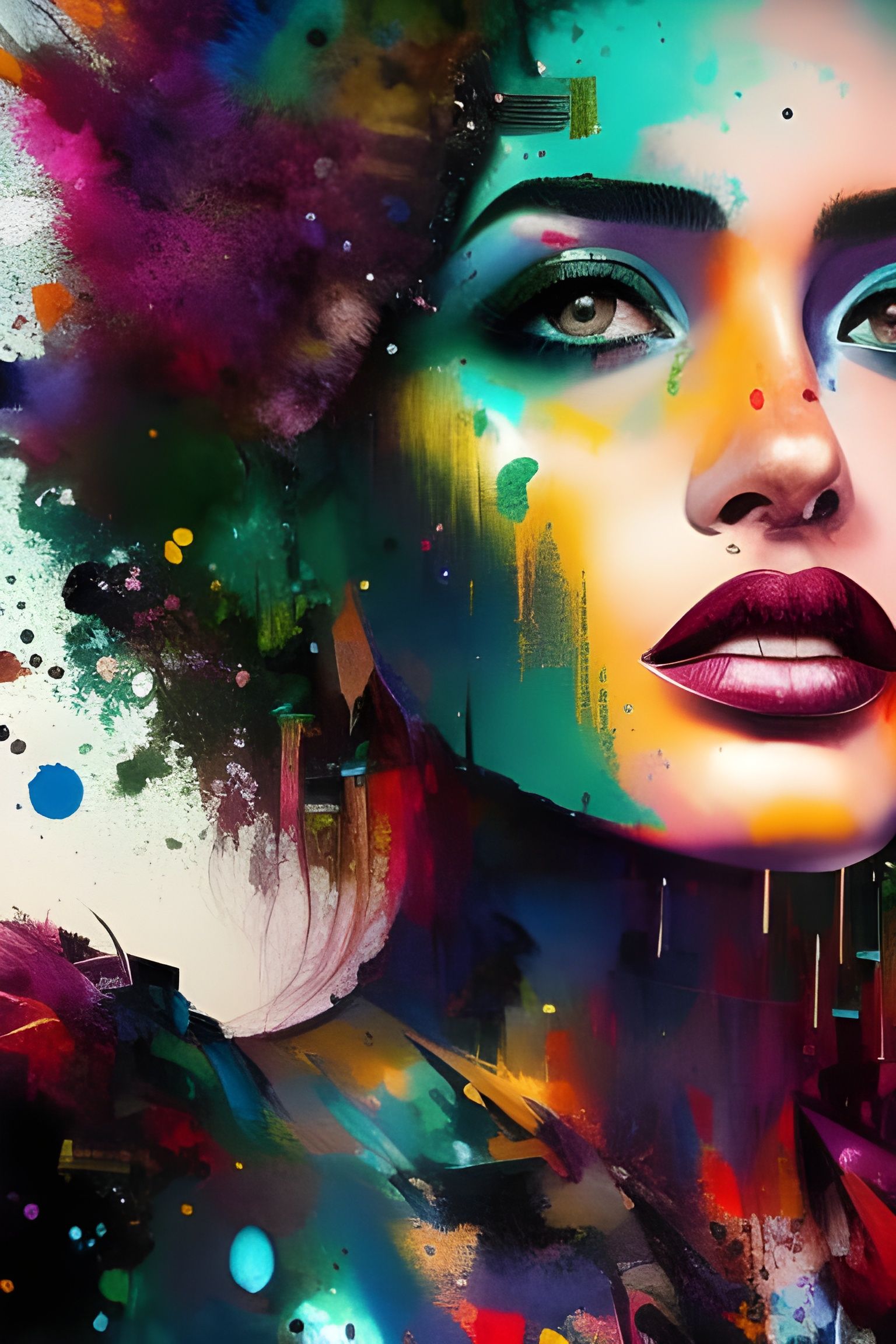 Colour Stains - AI Generated Artwork - NightCafe Creator