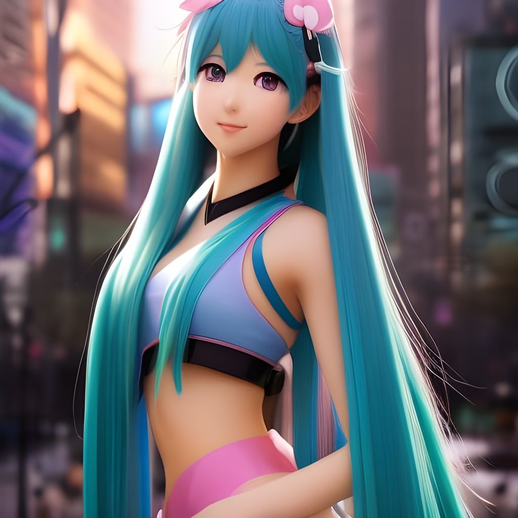 Hatsune Miku 092 - AI Generated Artwork - NightCafe Creator