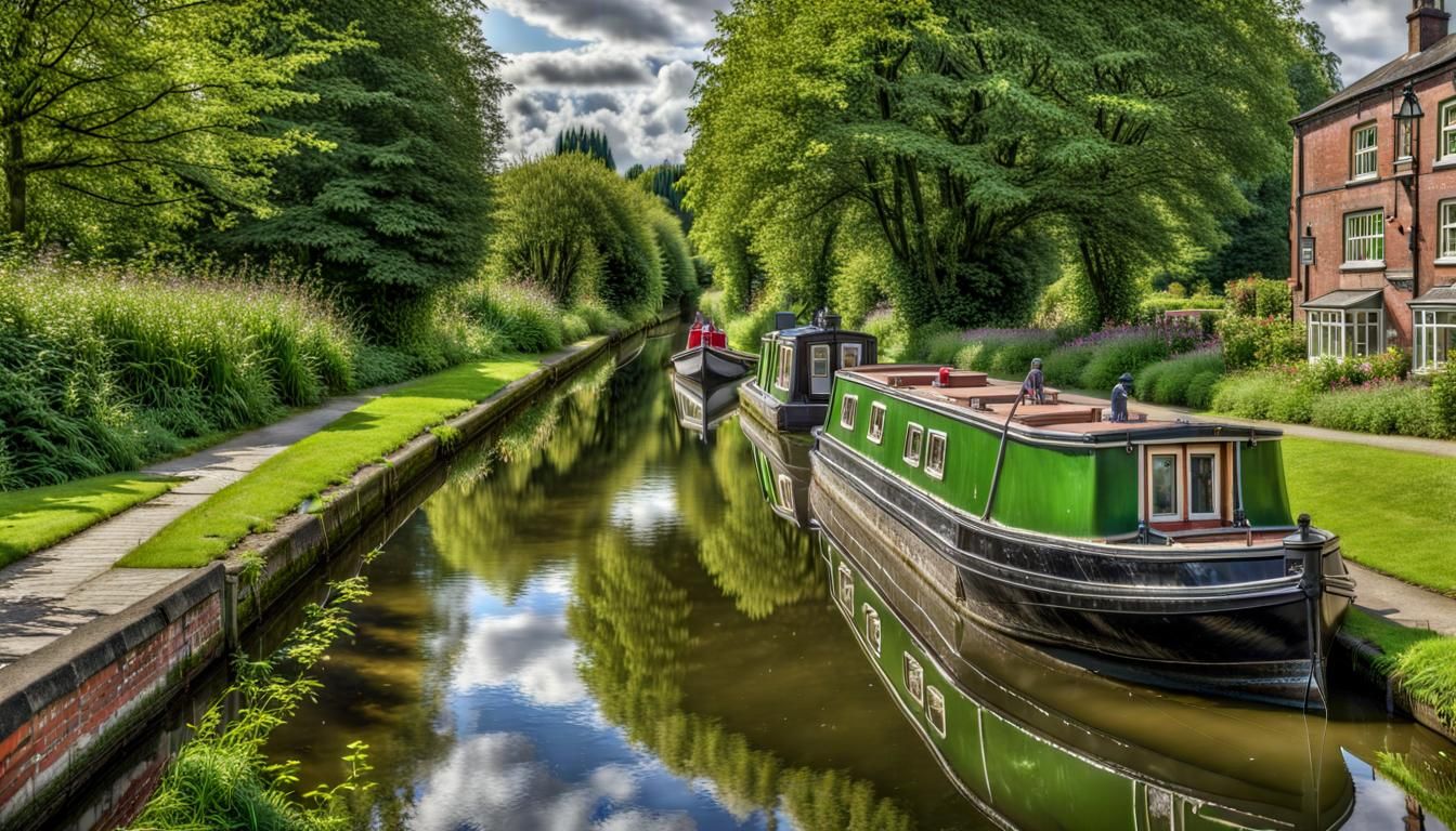 Manchester canal tow path - AI Generated Artwork - NightCafe Creator