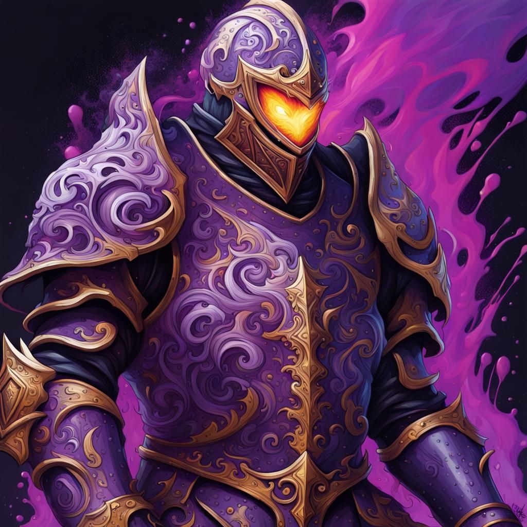 Purple Knight - AI Generated Artwork - NightCafe Creator