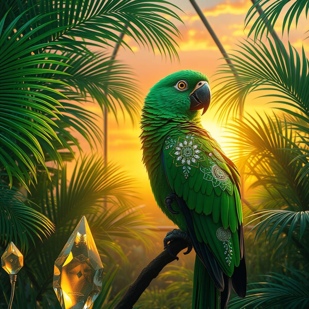 Parrot on a swing - Parrot on a swing