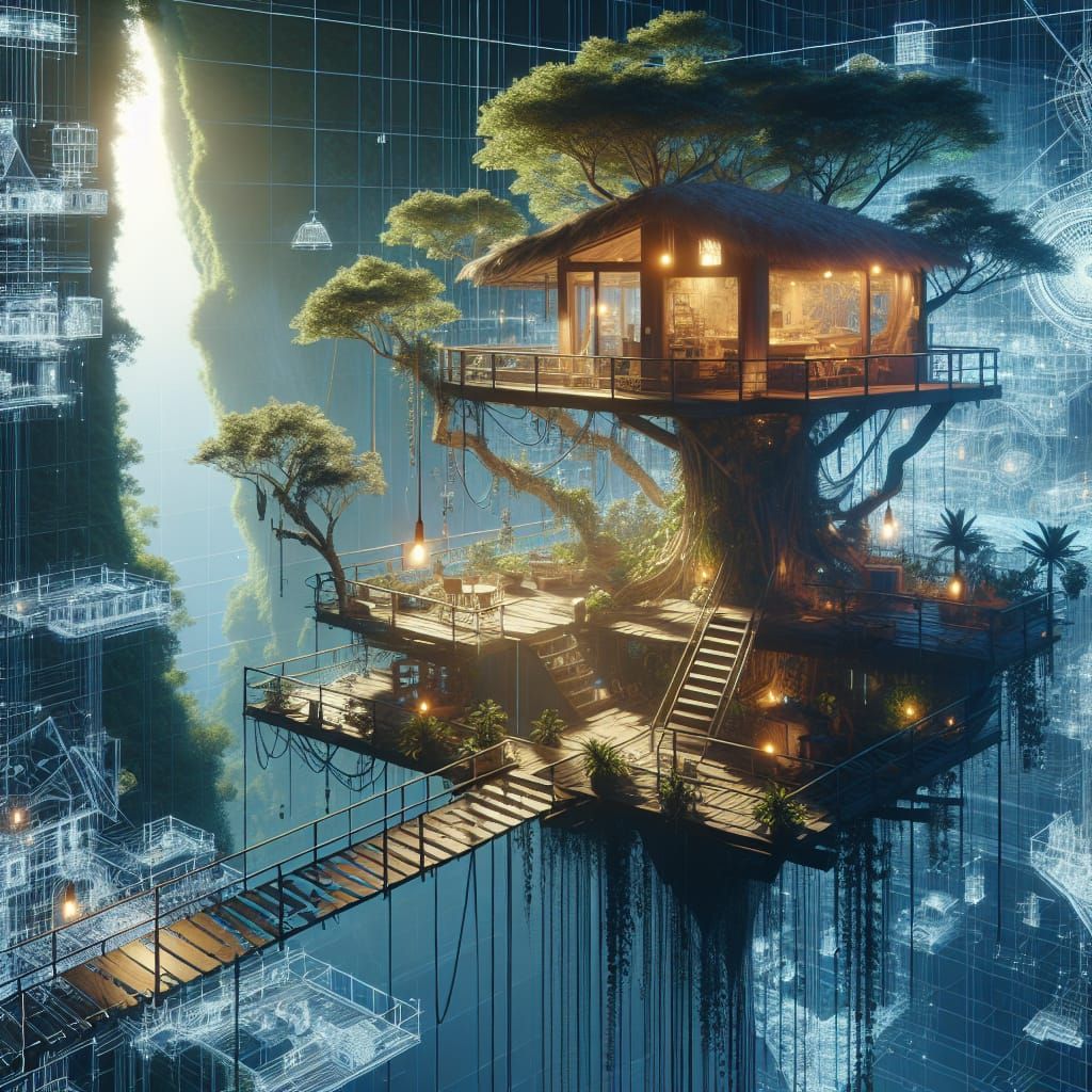 Treehouse model - AI Generated Artwork - NightCafe Creator