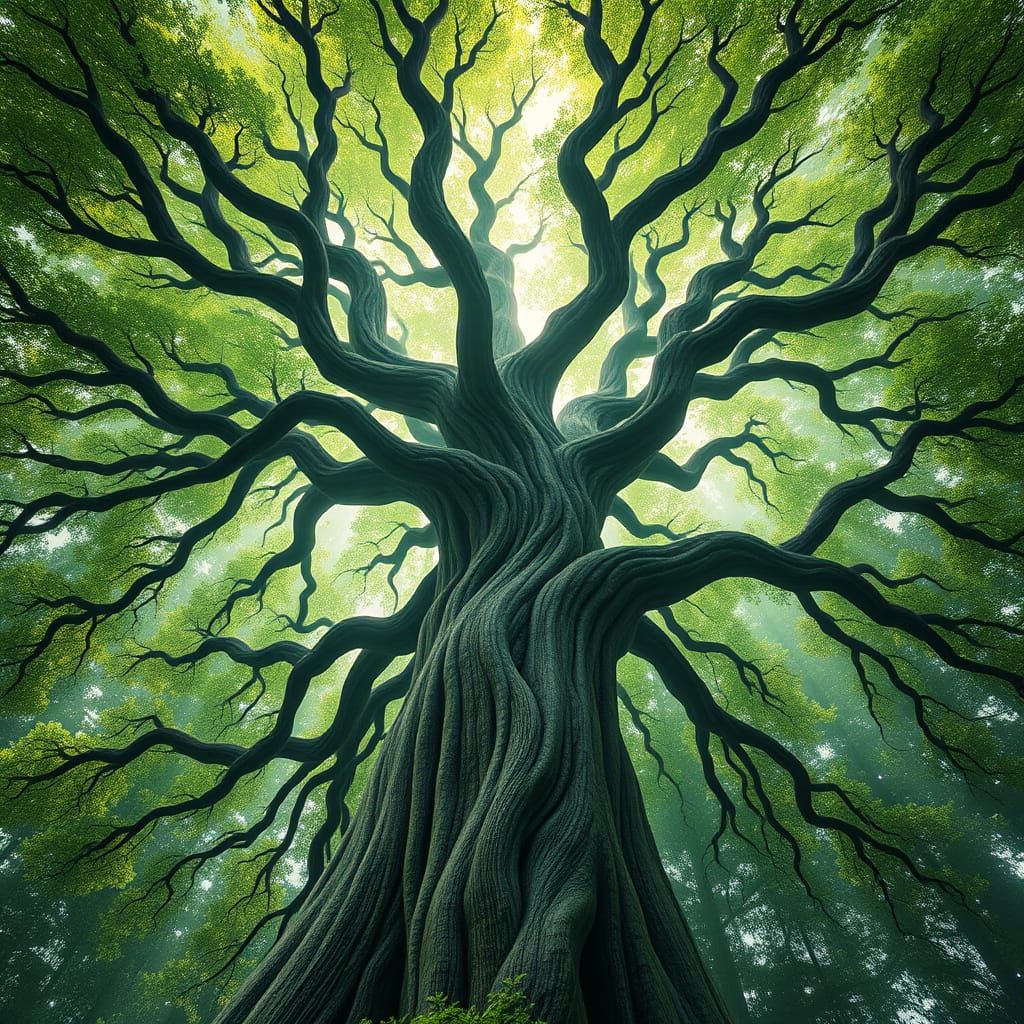 tree - Majestic Tree in Fractal Geometry Style