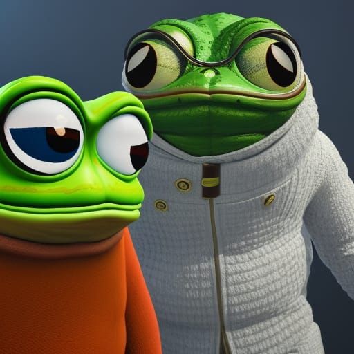 training a new pepe to partner - AI Generated Artwork - NightCafe Creator