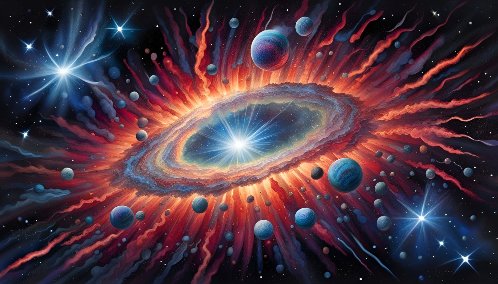 Galaxy explosion - AI Generated Artwork - NightCafe Creator