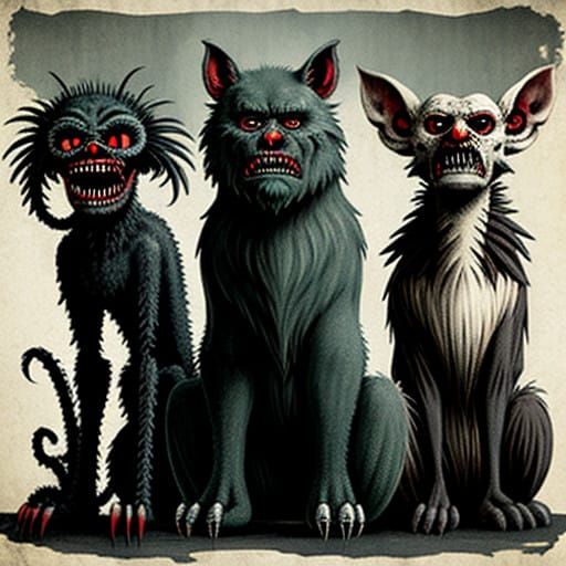 Horrifying Beasts of a Forgotten Age - AI Art