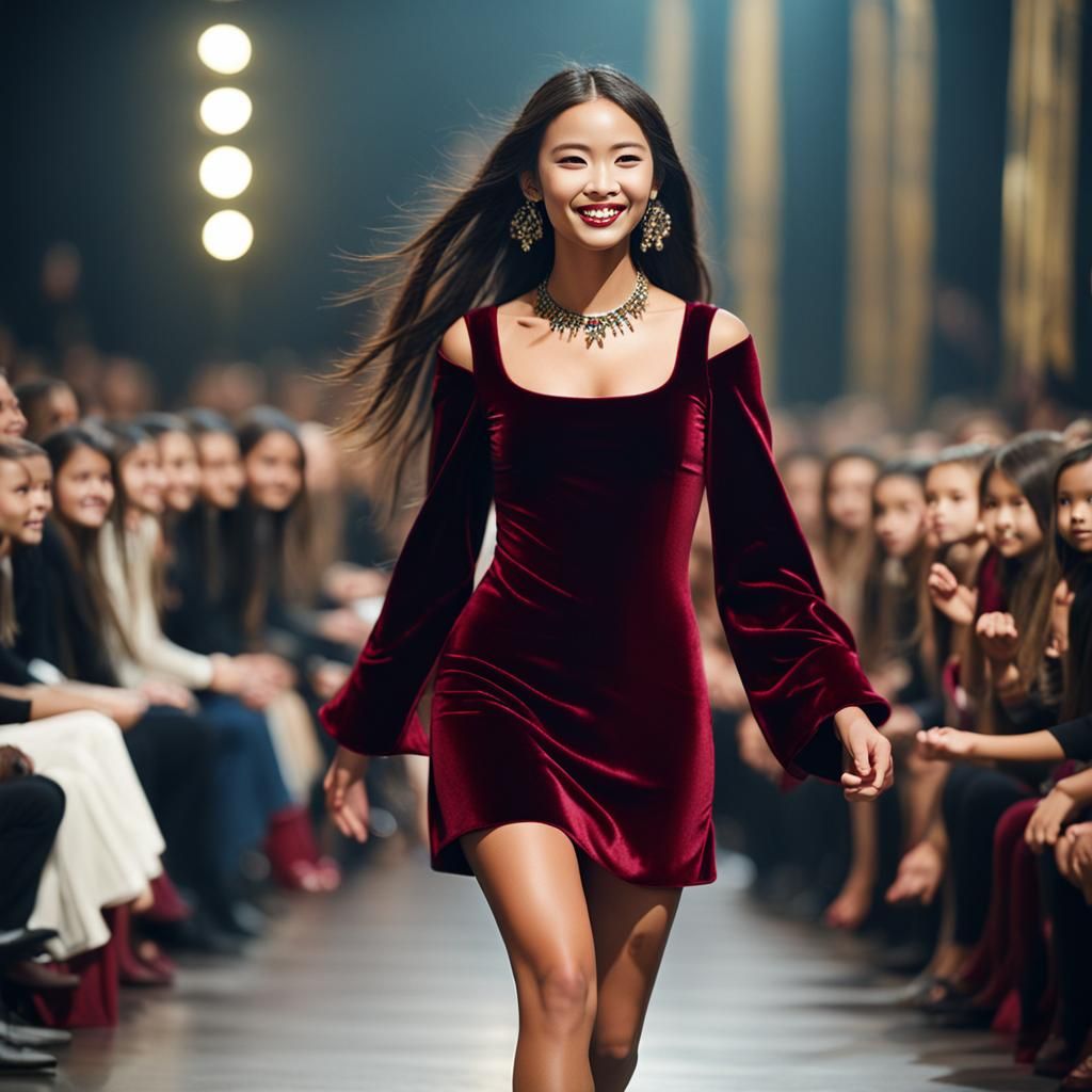 Deep Red Mini Evening Dress Realistic & Simple. Redone. - AI Generated Artwork - NightCafe Creator