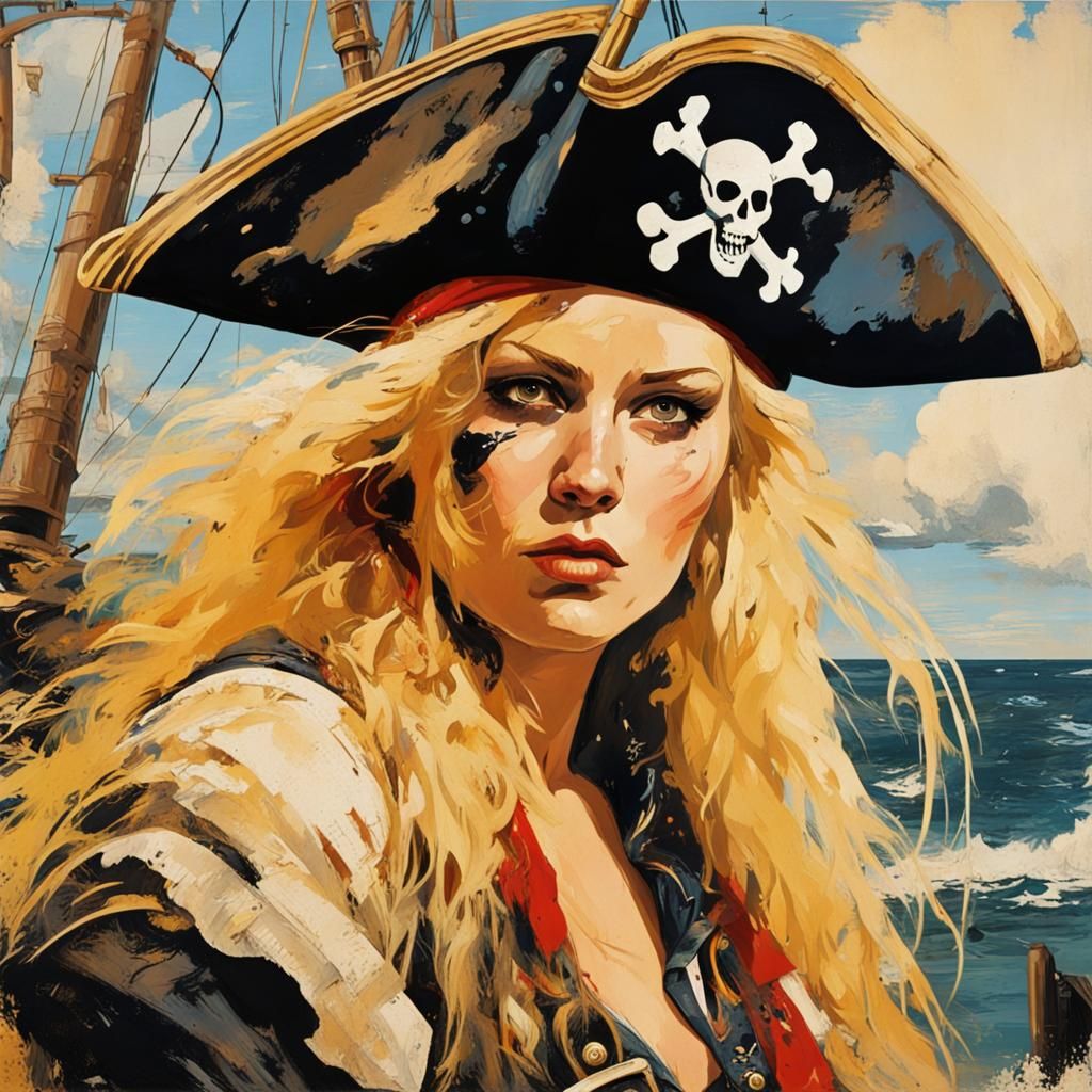 Pirate, female - AI Generated Artwork - NightCafe Creator