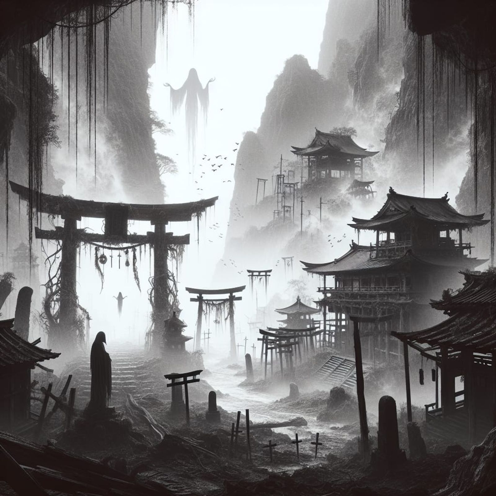 Yomi-no-Kuni, Japanese Land of the Dead - AI Generated Artwork ...