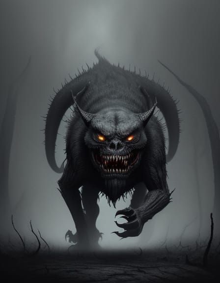 Ugly, terrifying horrific monster running after you, worst dream ever ...