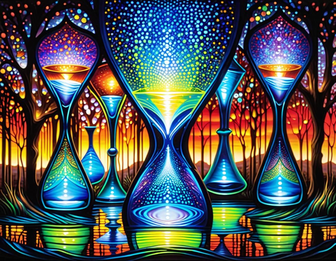 hourglass dot art (#540) - AI Generated Artwork - NightCafe Creator