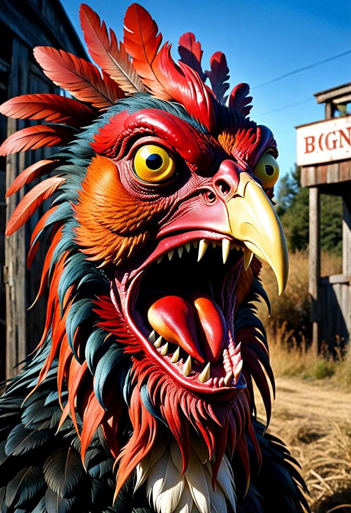 OBVIOUSLY UPSET, THAT CHICKEN MONSTER - AI Generated Artwork ...