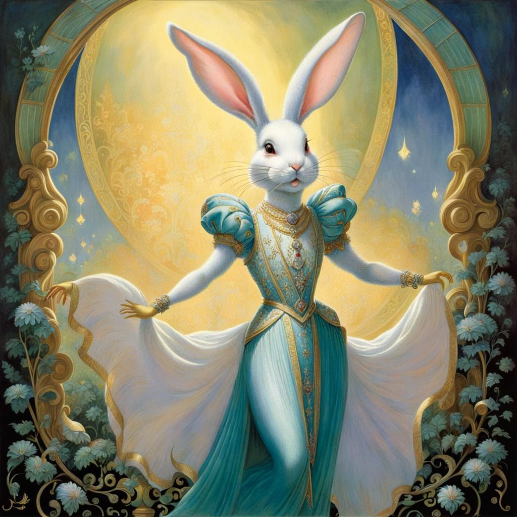 rabbit lady - AI Generated Artwork - NightCafe Creator
