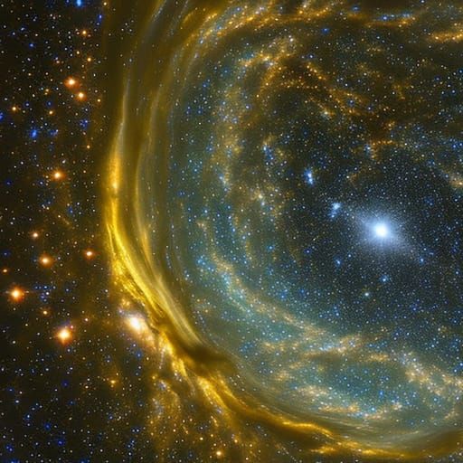 stunning stained glass nebulous starscape, a galactic light show ...