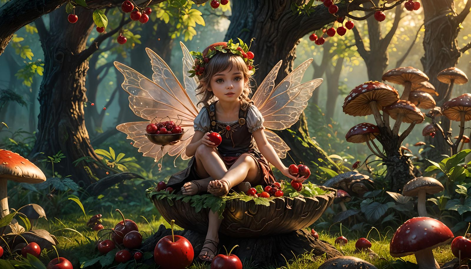 Cherry Fairy - AI Generated Artwork - NightCafe Creator