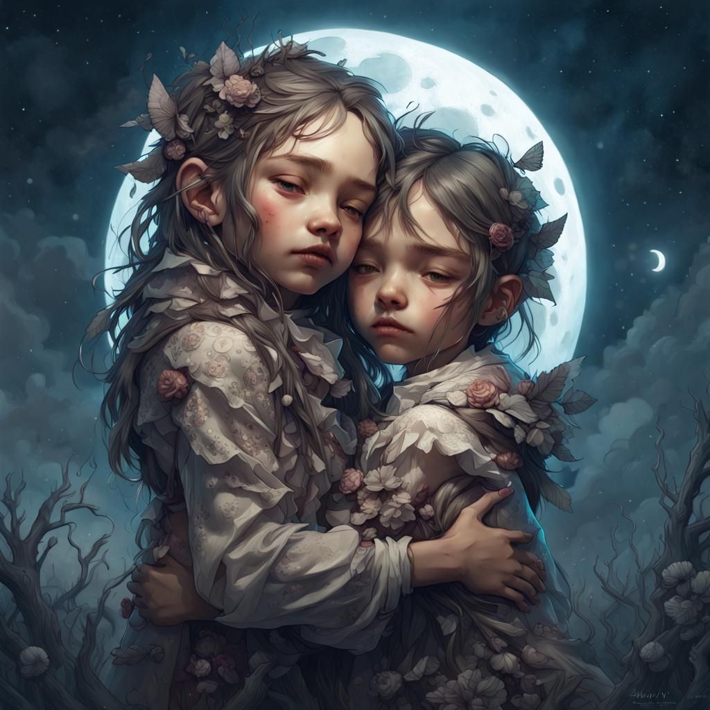 Moonlit Portrait - AI Generated Artwork - NightCafe Creator