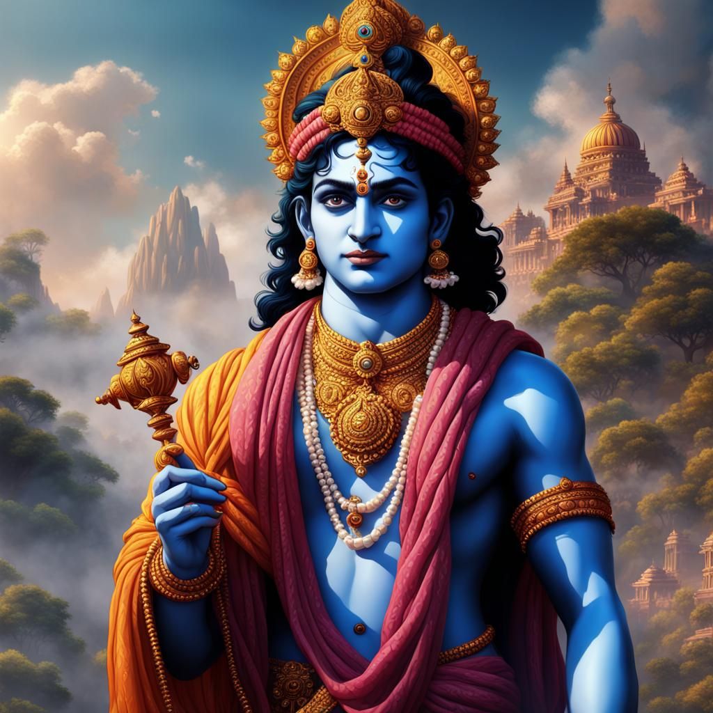 lord krishna - AI Generated Artwork - NightCafe Creator