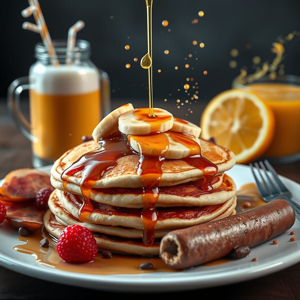 Vibrant Powerhouse Breakfast Scene in Fantastical ... - AI Art