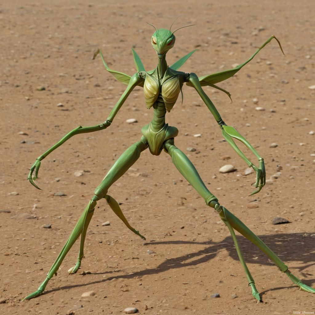 Four armed female mantis humanoid - AI Generated Artwork - NightCafe ...