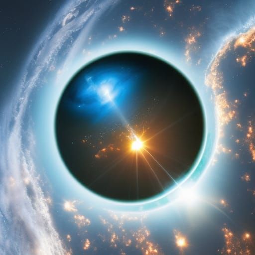 Orbs: Glass orb with God Baby inside in space looking down at Earth ...