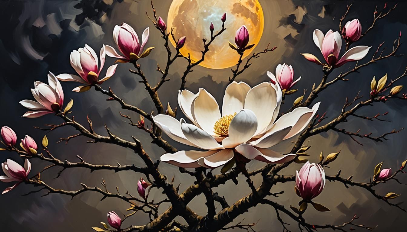 BLOOD MOON MAGNOLIA BLOSSOMS - BLOOD MOON MAGNOLIA BLOSSOM...