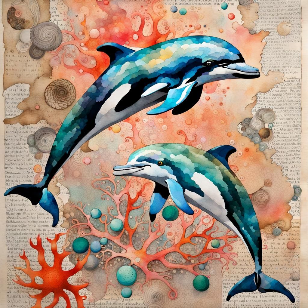 Dolphin splash - AI Generated Artwork - NightCafe Creator