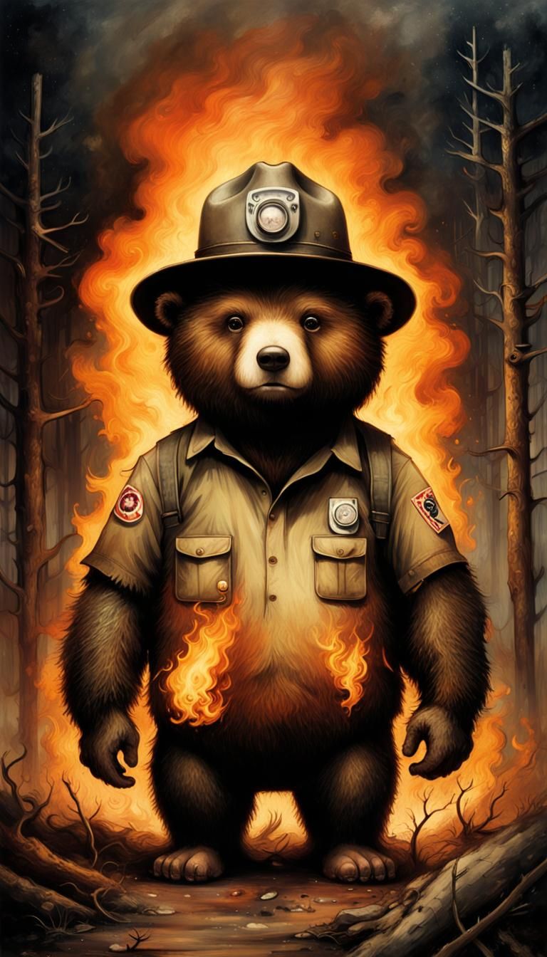 "Smokey the Bear on fire": photograph by Stephen Gammell - Gabriel ...