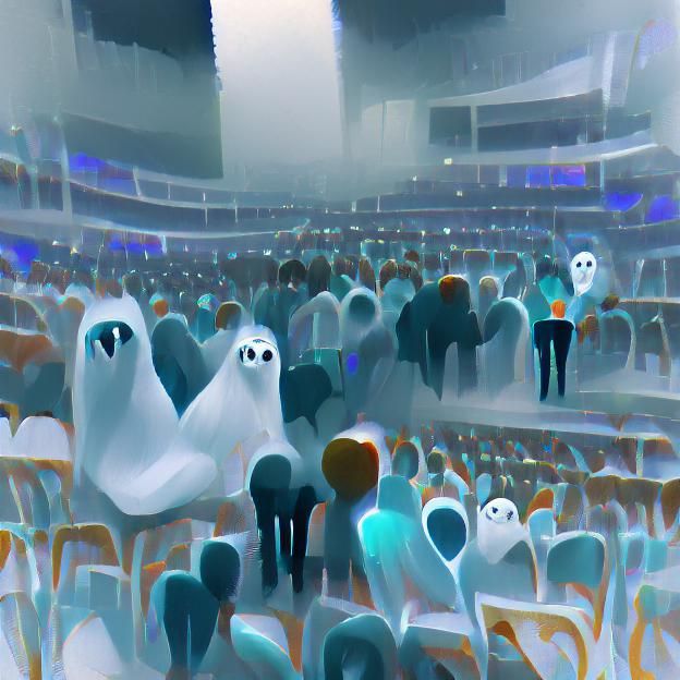 Ghost crowd. - AI Generated Artwork - NightCafe Creator