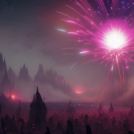 Beautiful purple Firework display - AI Generated Artwork - NightCafe ...