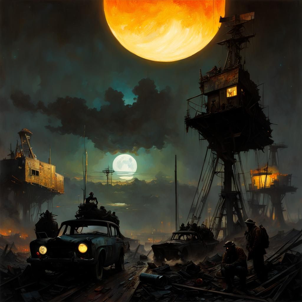 Rough Night Post-Apocalypse Wasteland (DreamshaperXL) - AI Generated ...