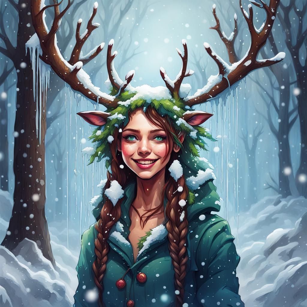 Dryad of Winter - AI Generated Artwork - NightCafe Creator
