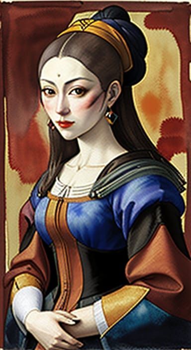 [DNS - Double Thumbs] - Centered Vorticism Portrait in Quate...