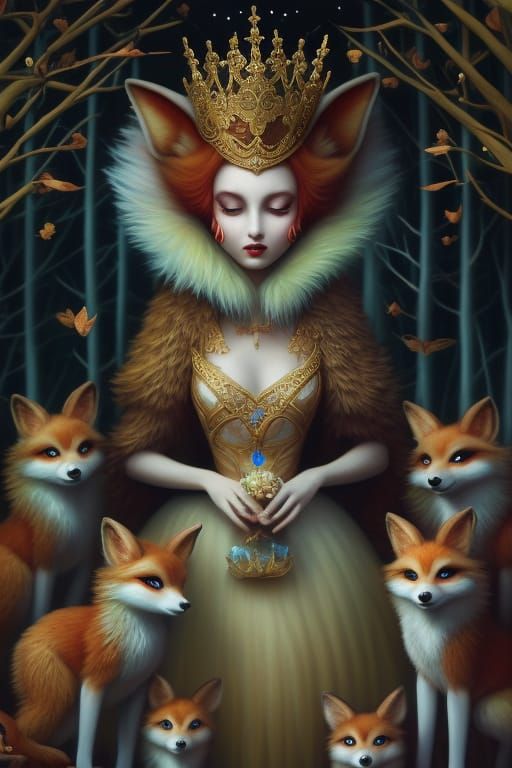 Fox Queen - AI Generated Artwork - NightCafe Creator