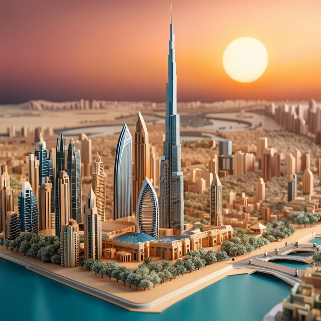 Miniature Dubai - AI Generated Artwork - NightCafe Creator