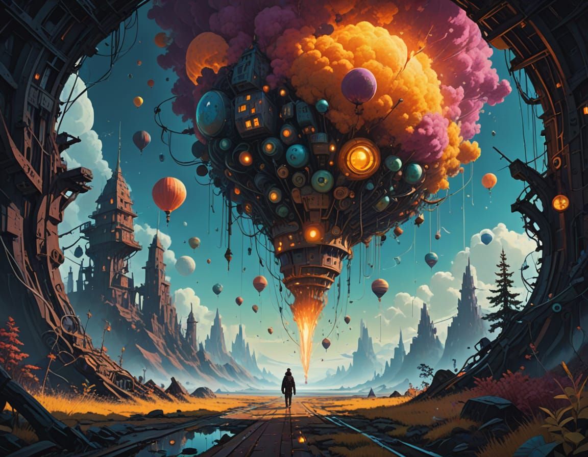 Masterpiece Monday - Surrealist Dreamscape in Vibrant, Ether...