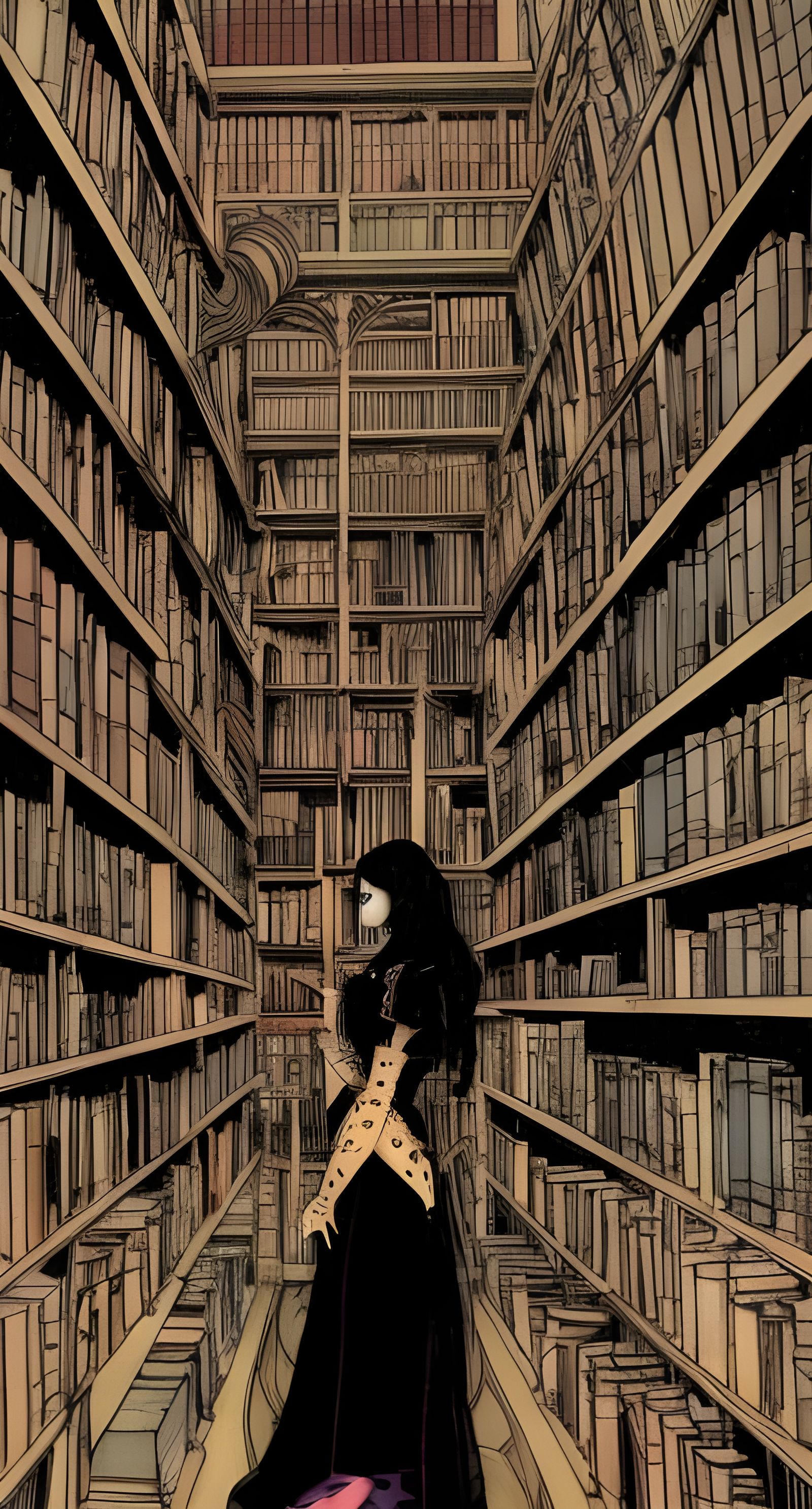 Vampire Librarian - AI Generated Artwork - NightCafe Creator