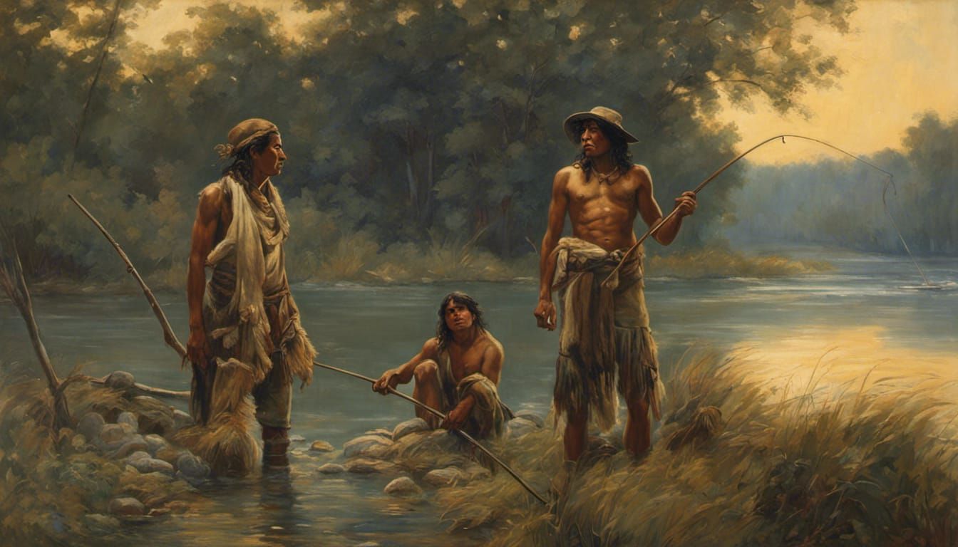 Chronicles of a Native Americans Mono men fishing on river 1910 ...
