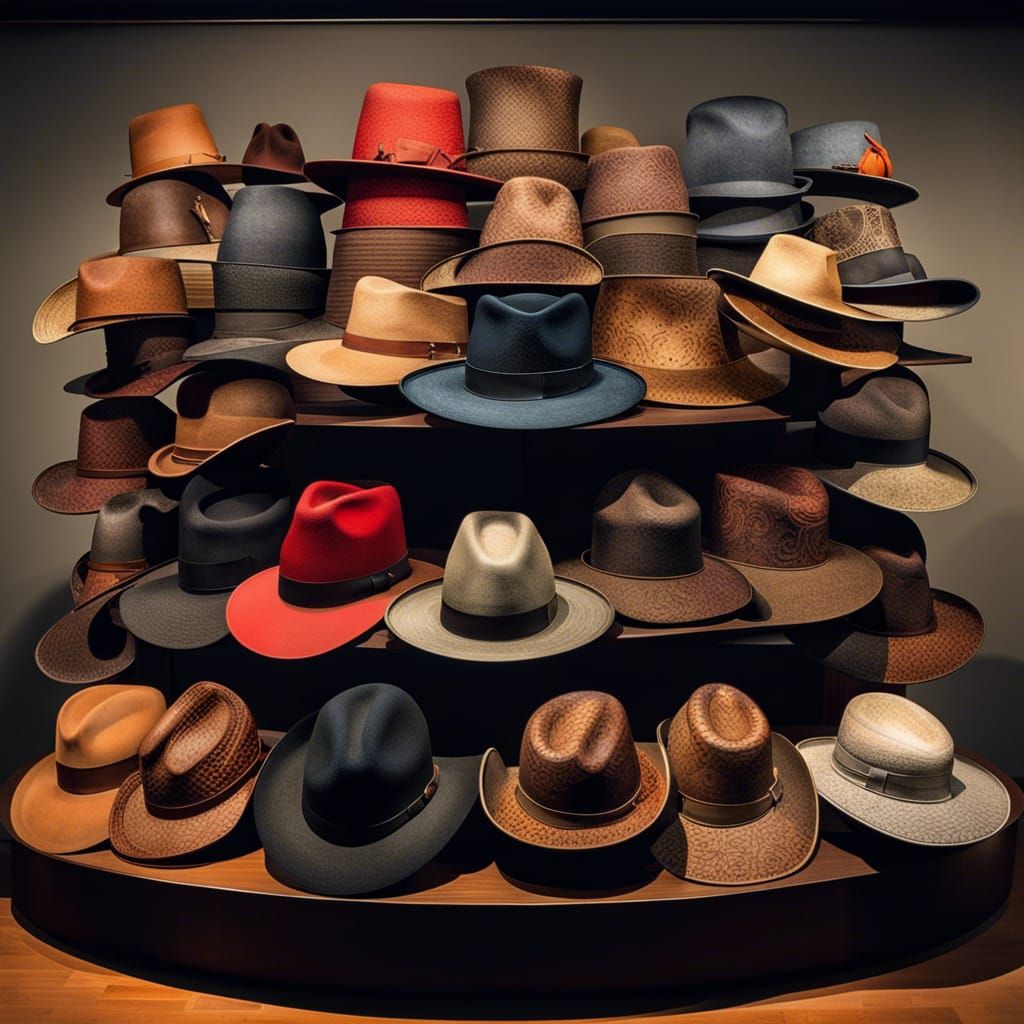 Exhibit at the Hat Museum - AI Generated Artwork - NightCafe Creator