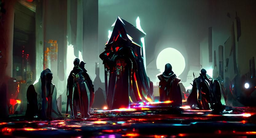 Shadow council -- digital illustration VRay trending on Artstation - AI ...
