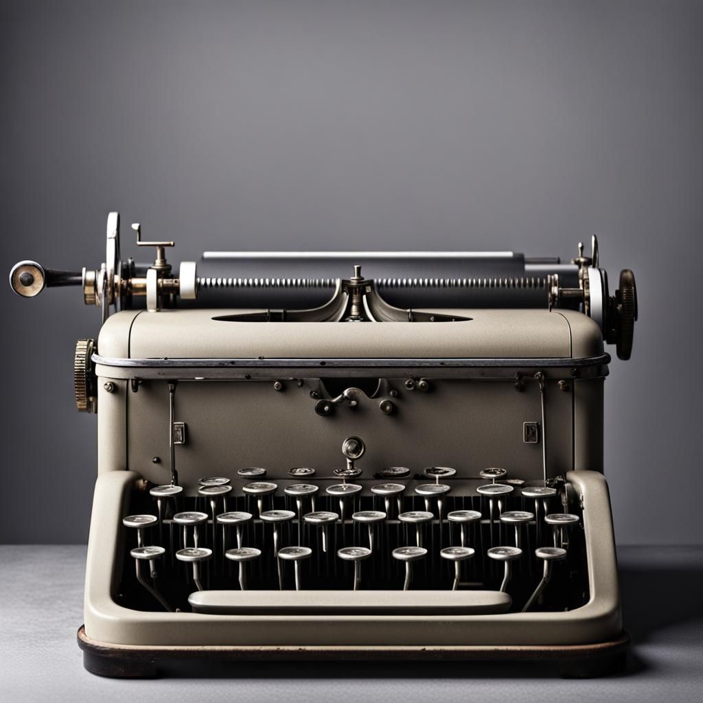 antique typewriter - AI Generated Artwork - NightCafe Creator