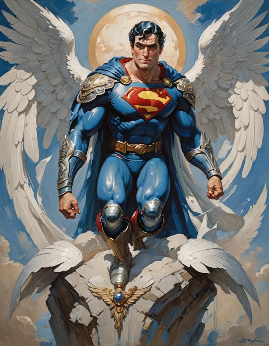 Superman as an Angel Paladin - AI Generated Artwork - NightCafe Creator
