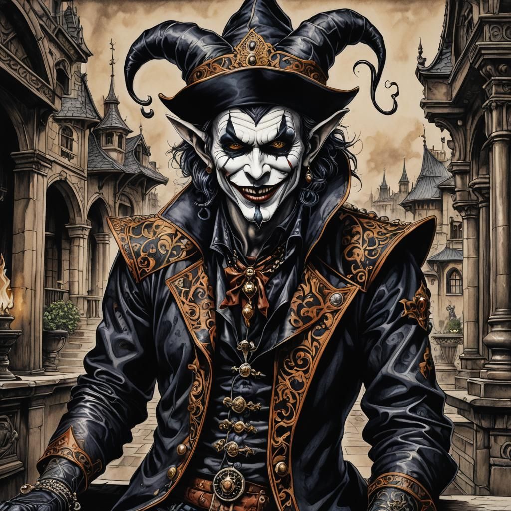 Colored Sketch Jester - AI Generated Artwork - NightCafe Creator