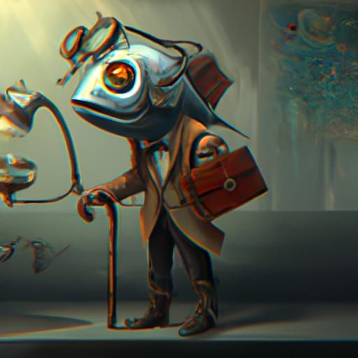 Professor Fish - AI Generated Artwork - NightCafe Creator