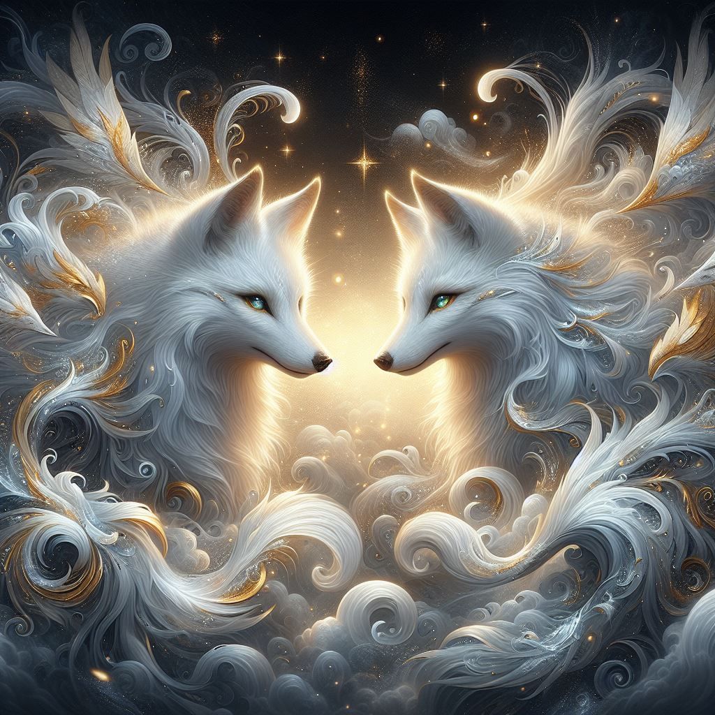 THE WHITE MYTHICAL FOX - AI Generated Artwork - NightCafe Creator