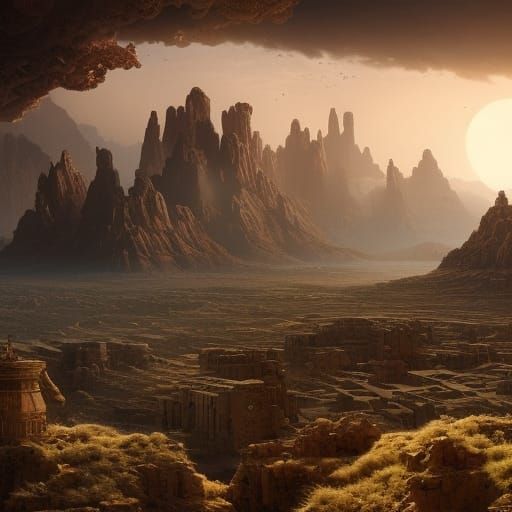 Civilization on Mars - AI Generated Artwork - NightCafe Creator